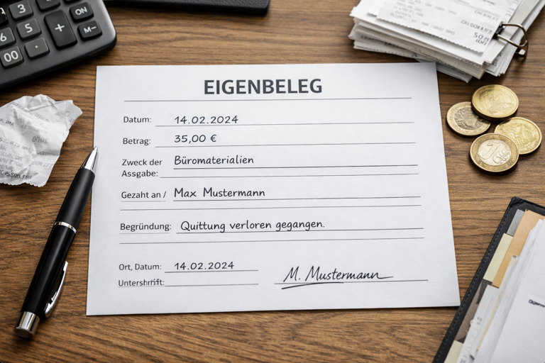 Eigenbeleg: Was ist das? Vorlage, Pflichtangaben & Beispiele [2026]